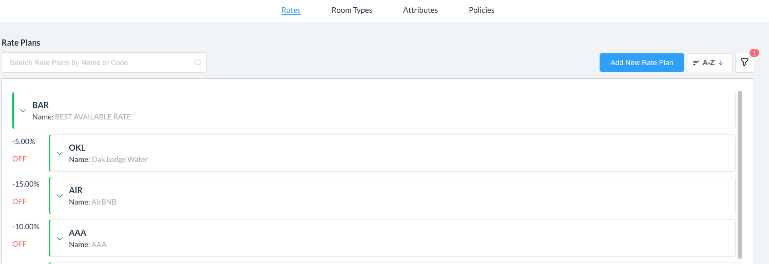 Rate Plans - Add, Activate, Edit